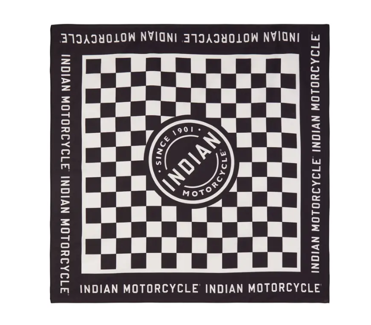 Checkerboard Bandana, Black – Indian Motorcycle Orange County